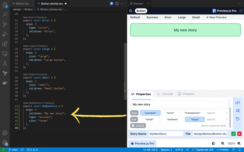 Preview.js - Instant preview of UI components and Storybook stories
